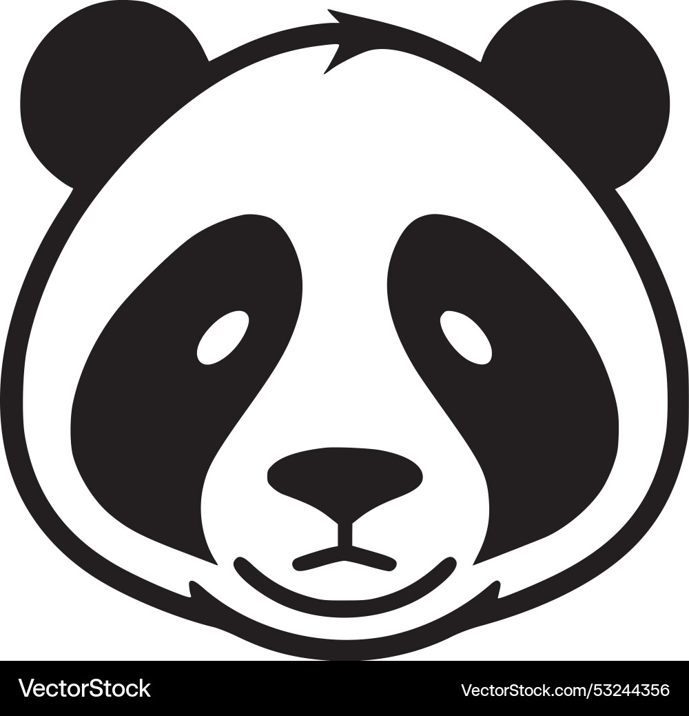 Panda - black and white isolated icon Royalty Free Vector