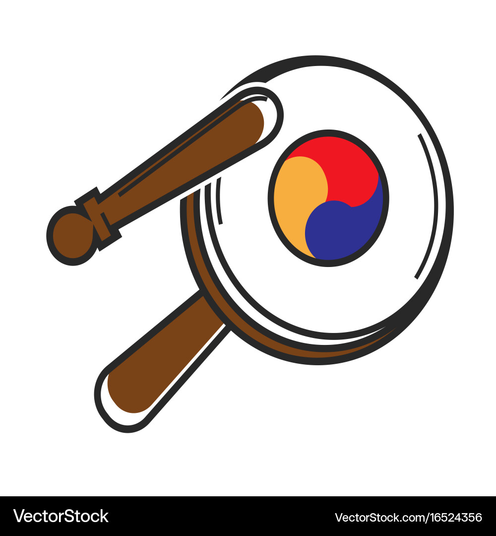 Traditional oriental percussion instrument Vector Image