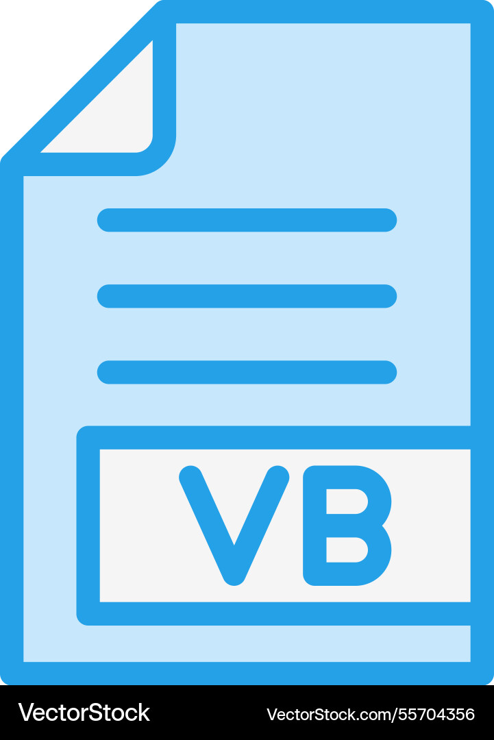 Vb icon design Royalty Free Vector Image - VectorStock