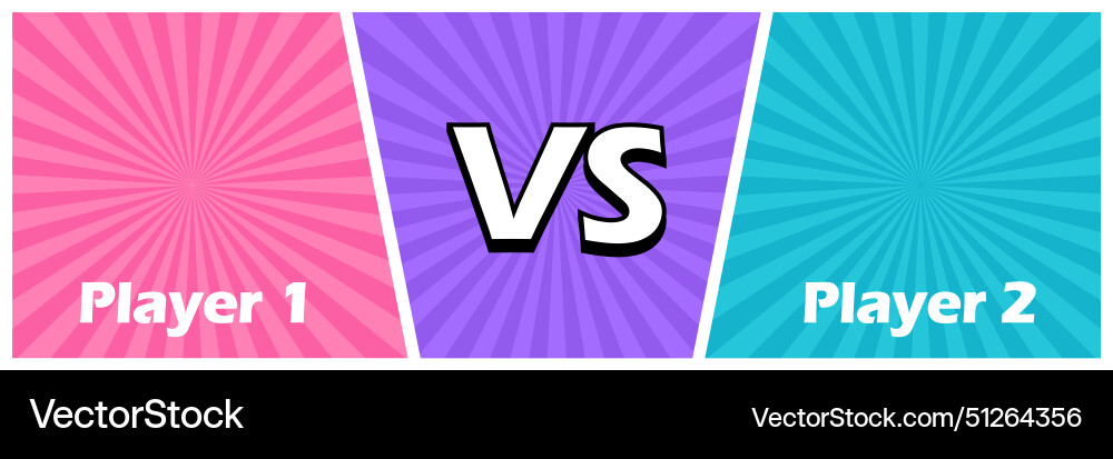Versus battle background in retro comic style Vector Image