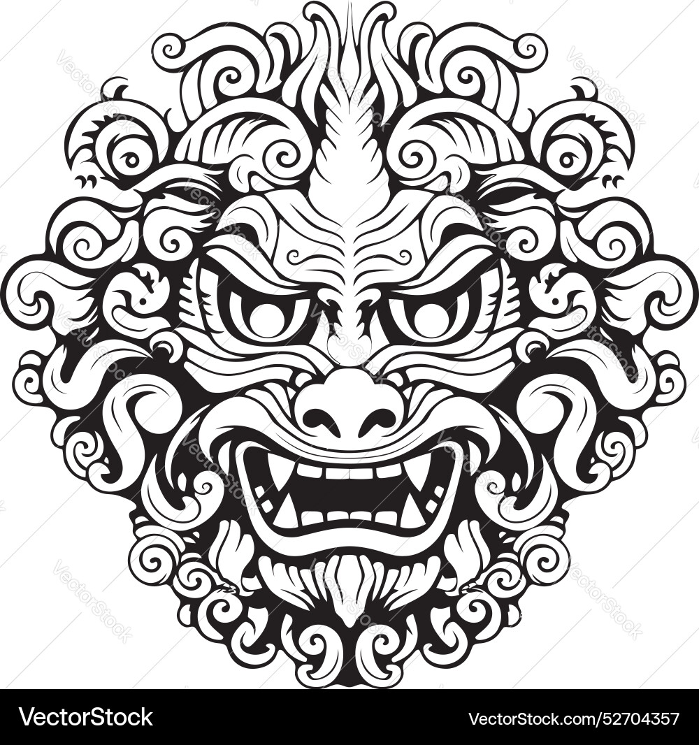 Authentic balinese borong logo design graphics Vector Image