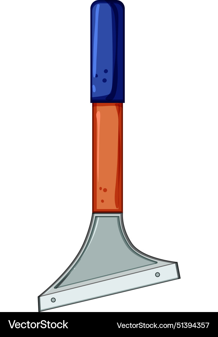 Blade paint scraper cartoon Royalty Free Vector Image