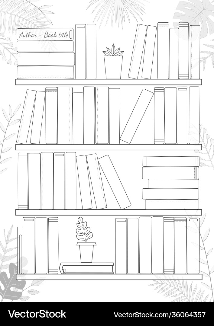Book Tracker Printable - A4 Sheet Royalty Free Vector Image