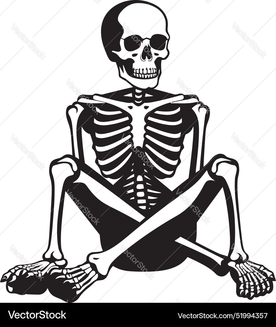 Chill bones lounger seat chilled logo icon bone Vector Image