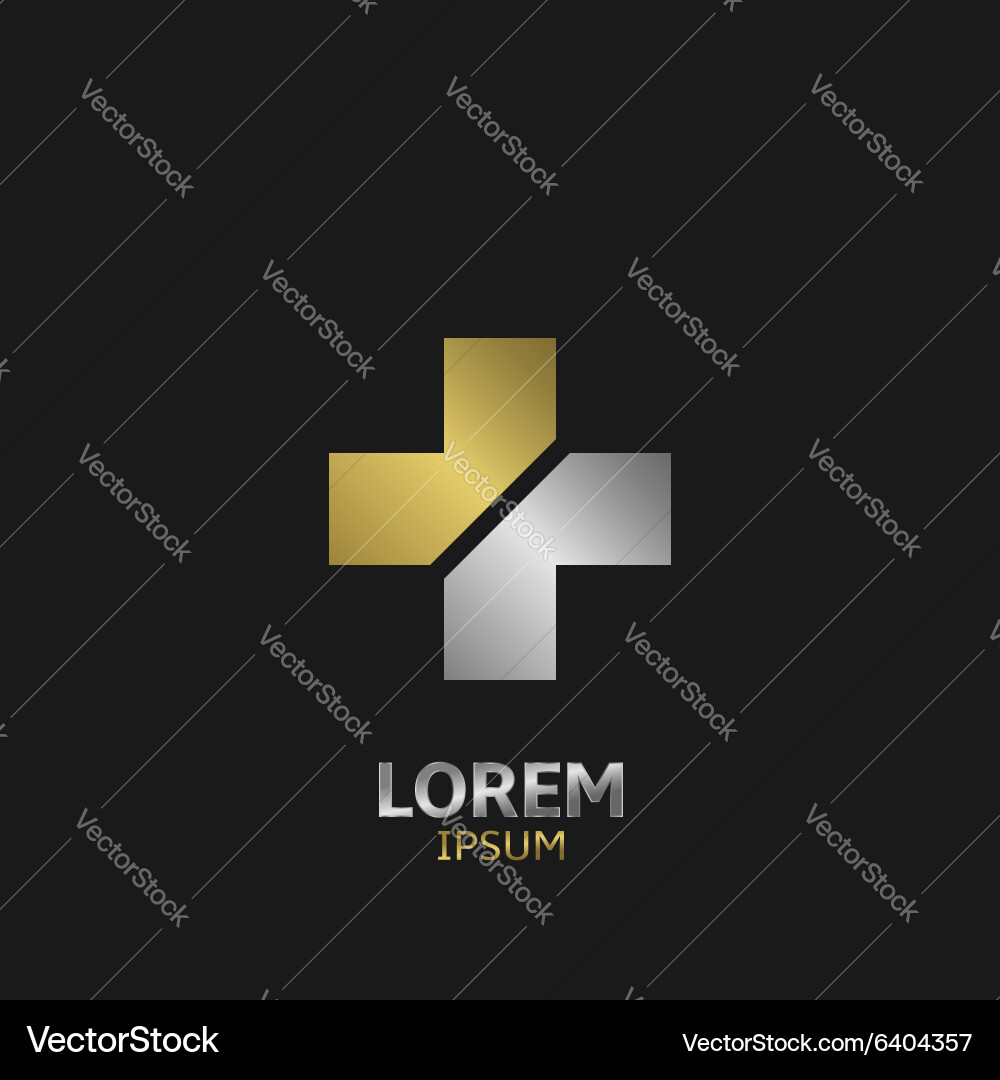 Cross logo icon Royalty Free Vector Image - VectorStock