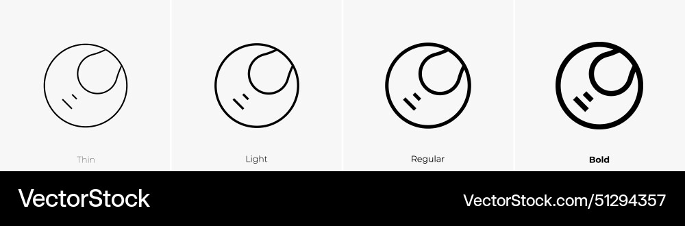 Dog ball icon thin light regular and bold style Vector Image