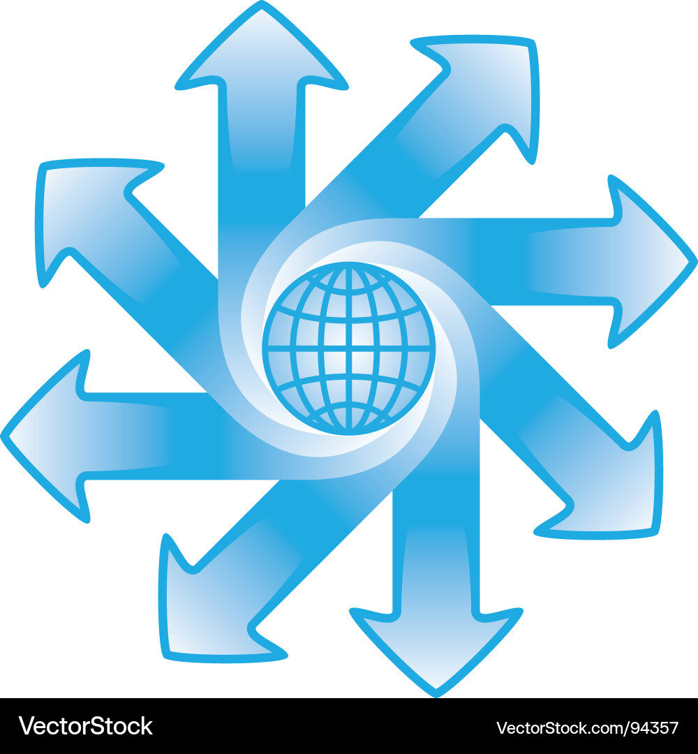 Eight arrows Royalty Free Vector Image - VectorStock