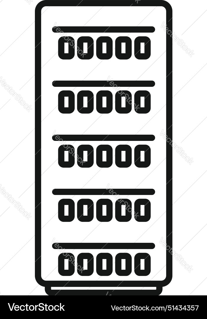 Ein Server-Rack-Symbol Lizenzfreies Vektorbild