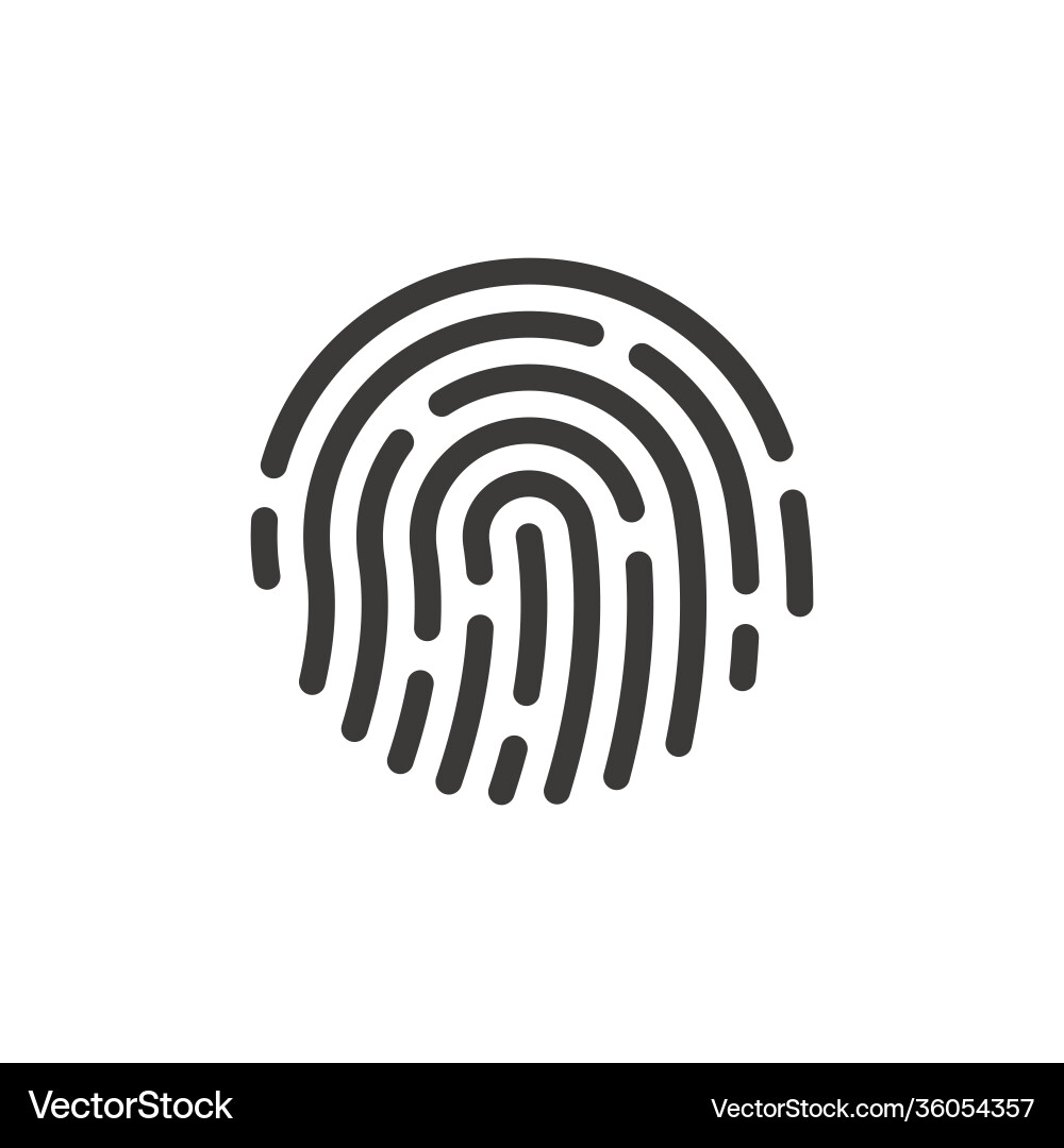 Human fingerprint black icon Royalty Free Vector Image