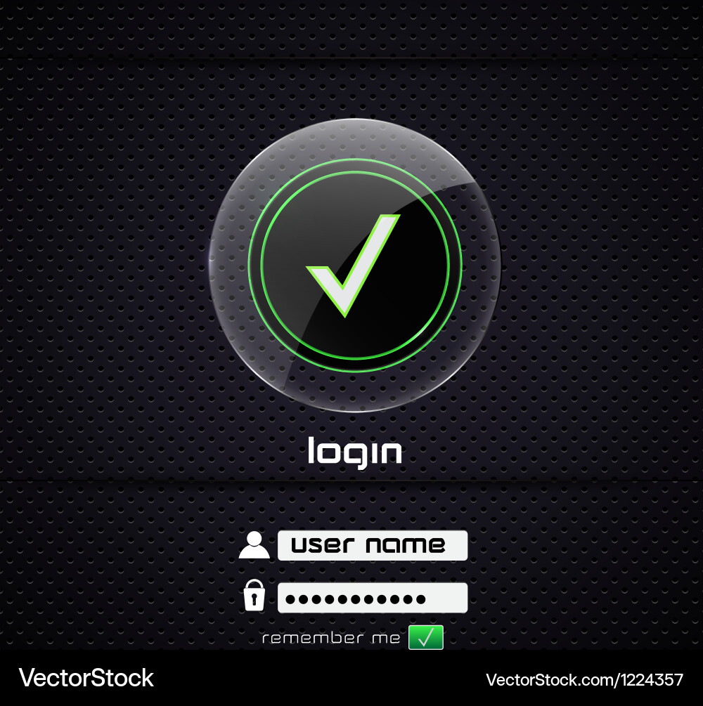 Login page 2 Royalty Free Vector Image - VectorStock
