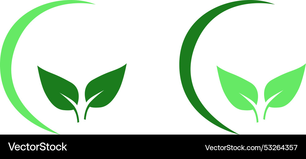 Natural leaves sign symbol logo Royalty Free Vector Image