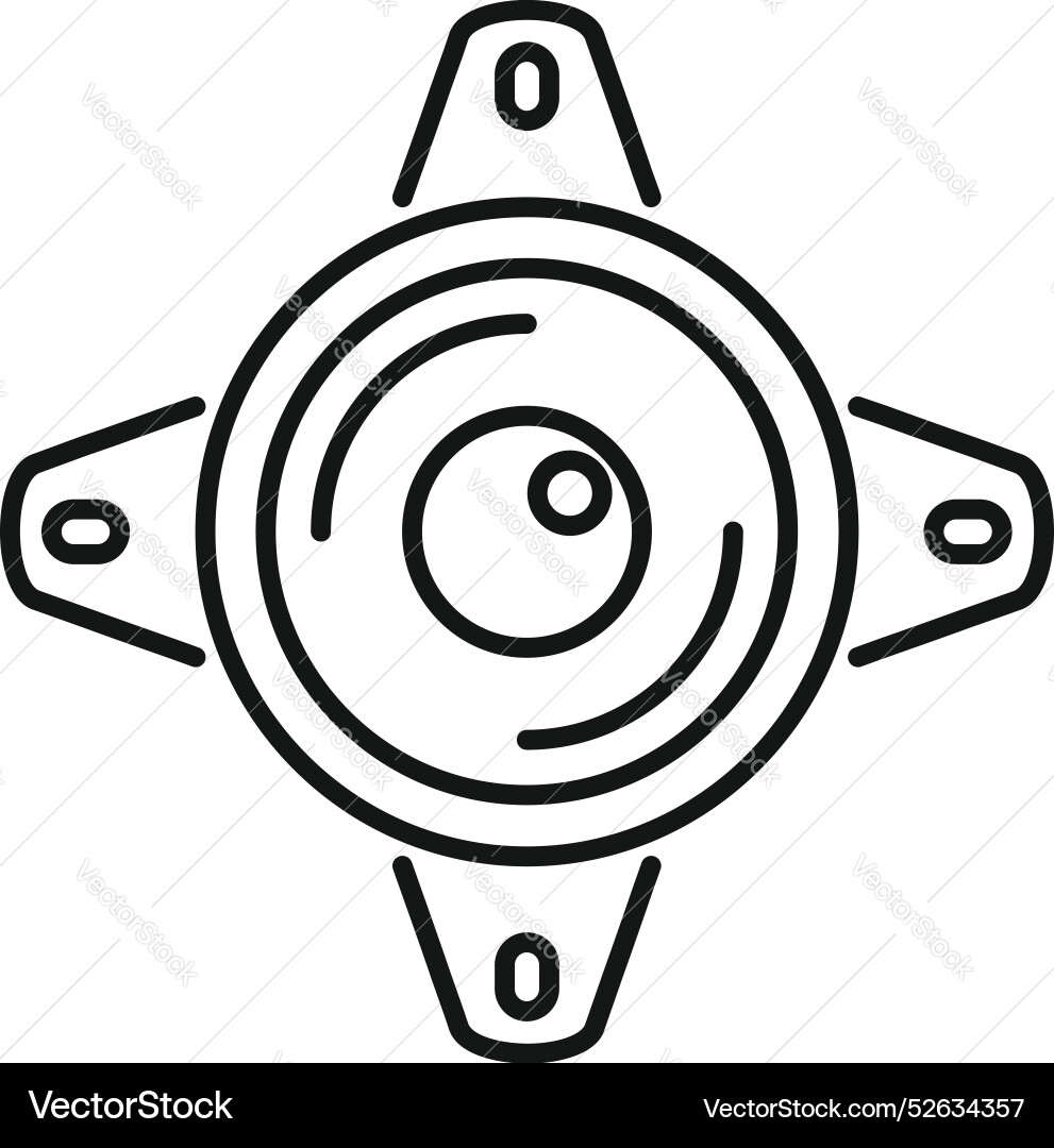 Round cctv camera with four mounting holes icon Vector Image