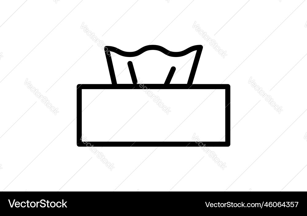Simple Box Tissue Icon Royalty Free Vector Image