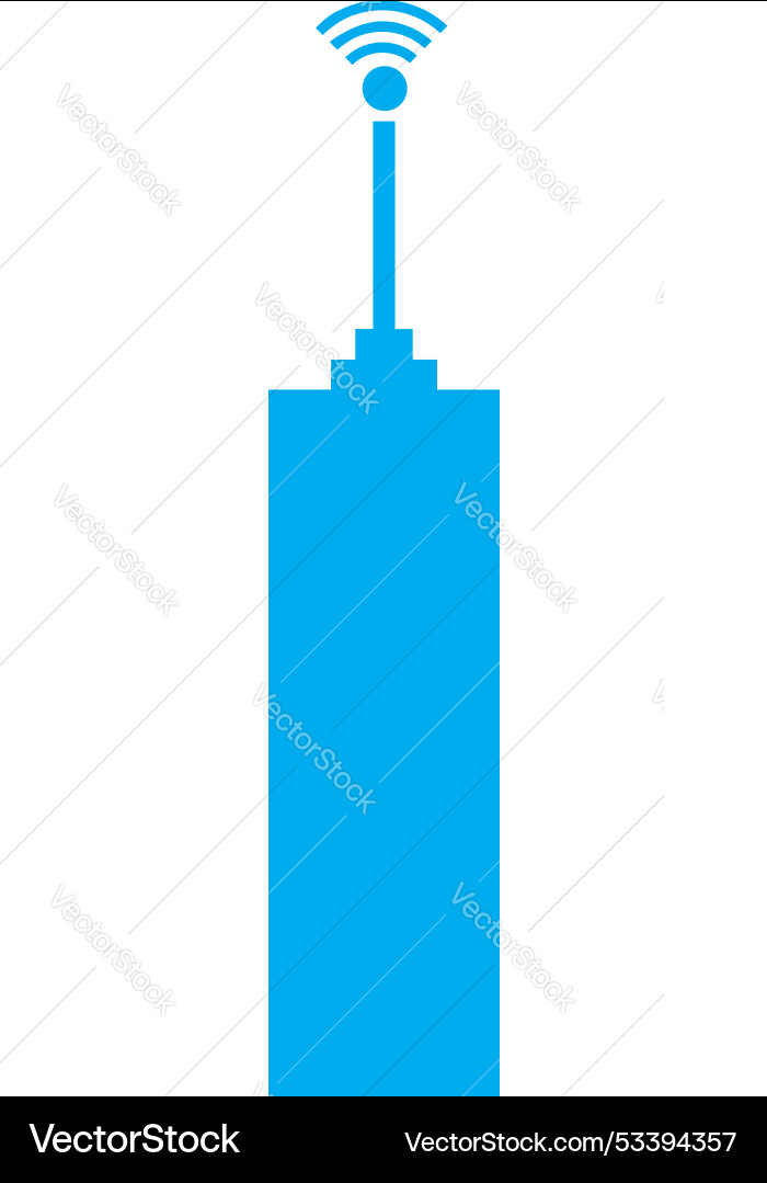 Tower wifi Royalty Free Vector Image - VectorStock