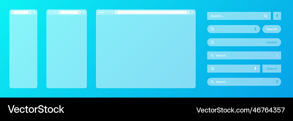 Transparent Browser Window Royalty Free Vector Image