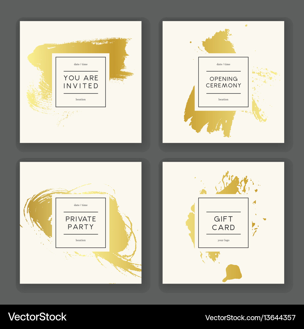 Trendy hand drawn cards Royalty Free Vector Image