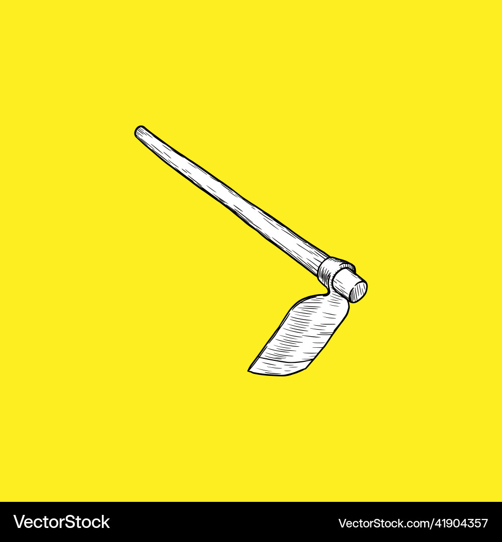 Vintage Hand Drawn Hoe Royalty Free Vector Image