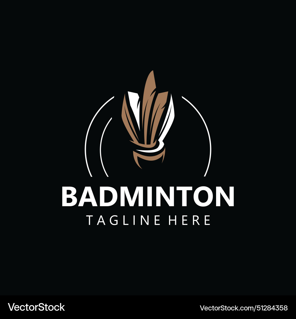 Badminton shuttlecock logo icon design for sport Vector Image