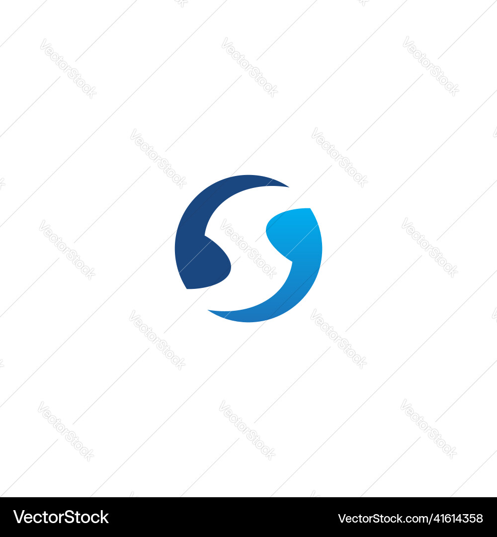 Circle round bio tech logo Royalty Free Vector Image
