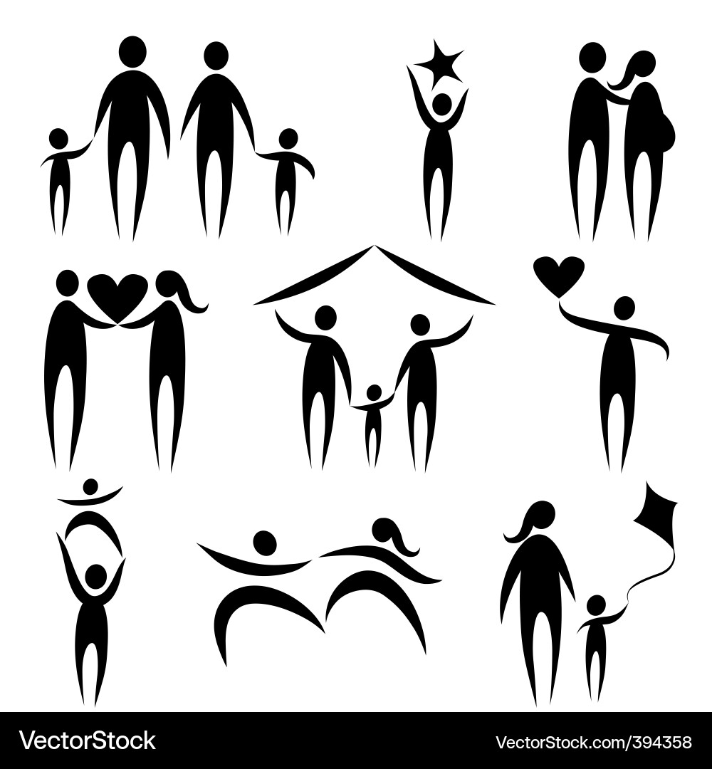Family symbols Royalty Free Vector Image - VectorStock