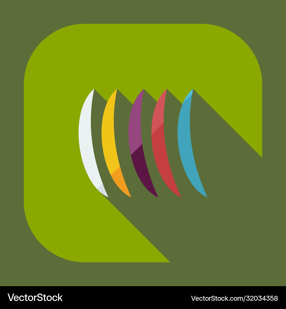 Flat modern design with shadow icons plate Vector Image