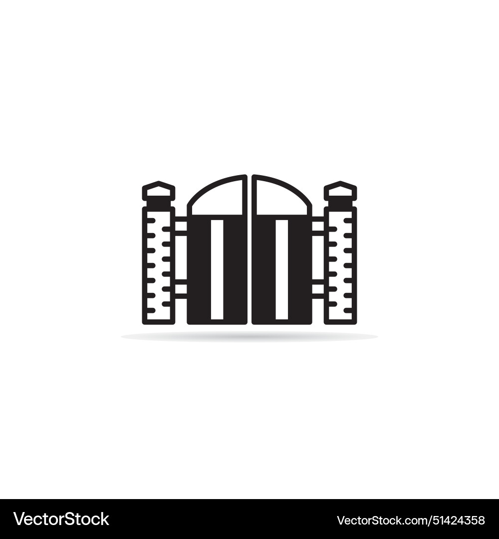 House gate icon Royalty Free Vector Image - VectorStock