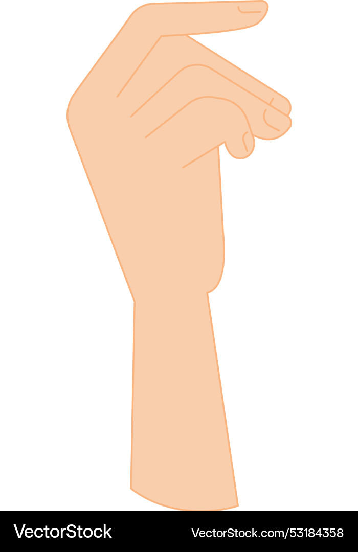 Human hand icon signal language Royalty Free Vector Image