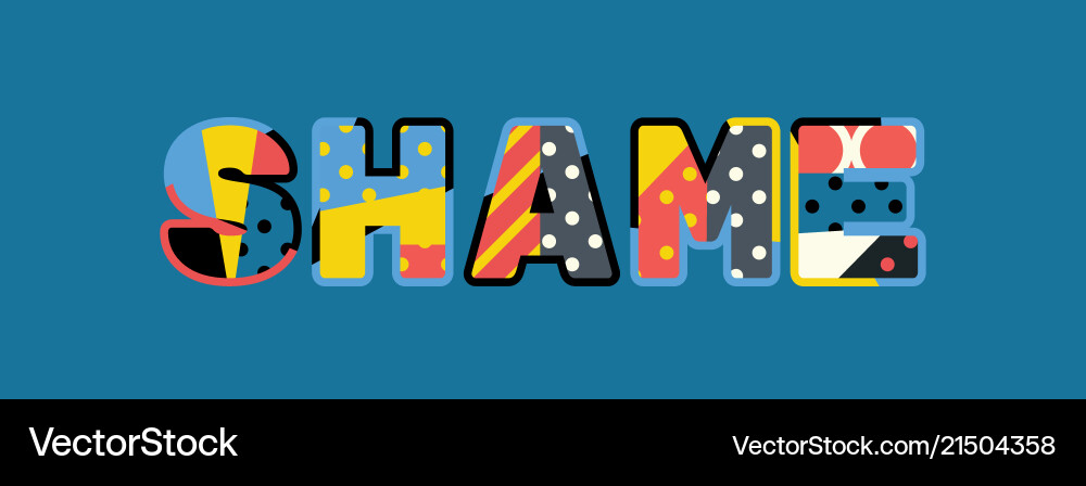 Shame concept word art Royalty Free Vector Image