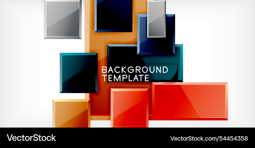 Square shape color abstract geometry Royalty Free Vector