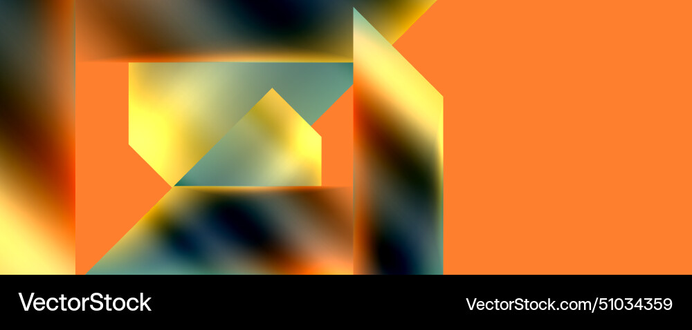A blurred image of triangle on an orange Vector Image