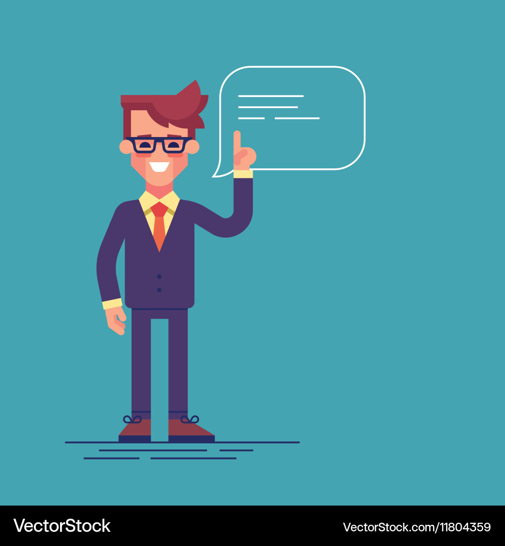 Businessman Offering Advice Royalty Free Vector Image