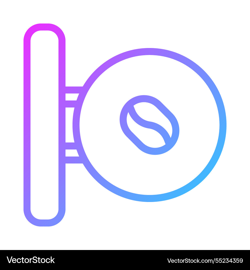 Coffee bean sign with gradient restaurant or cafe Vector Image