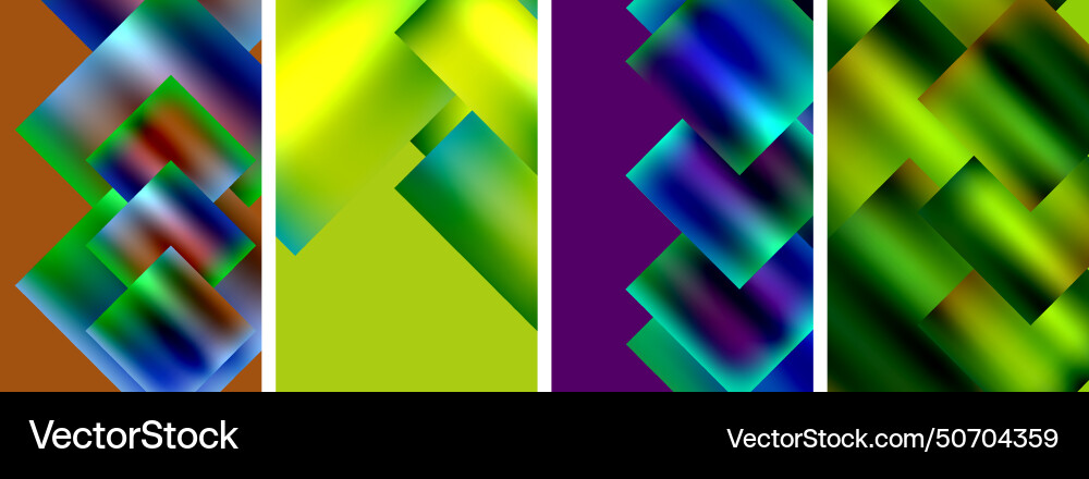 Colorful metal square abstract poster backgrounds Vector Image