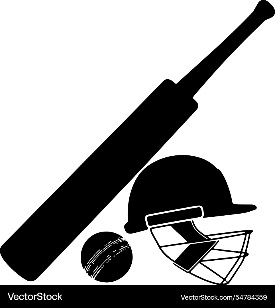 Cricket gear in design Royalty Free Vector Image