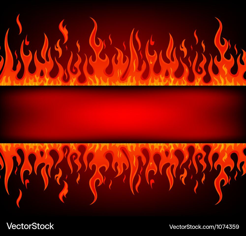 Fire stripe with free space Royalty Free Vector Image