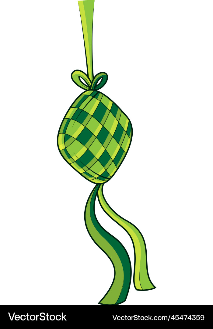 Hand drawn traditional ketupat Royalty Free Vector Image