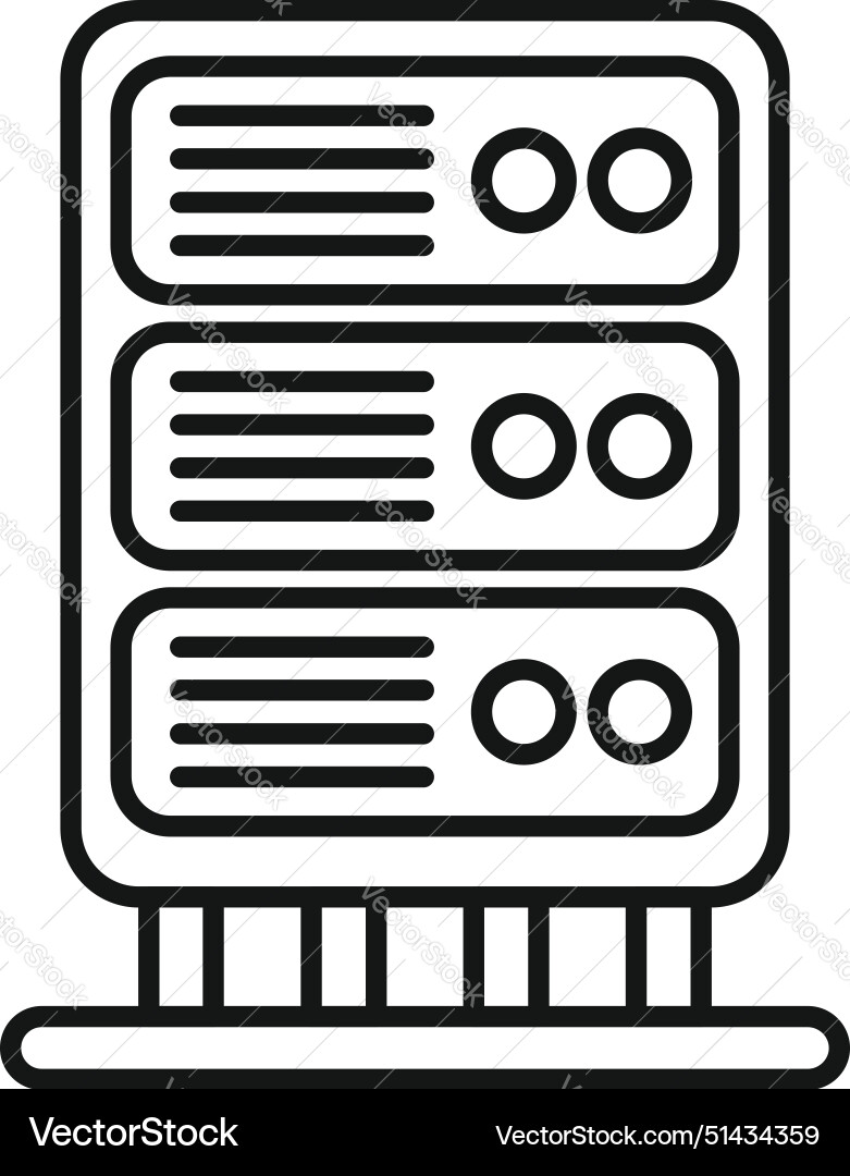 Icon of server rack Royalty Free Vector Image - VectorStock
