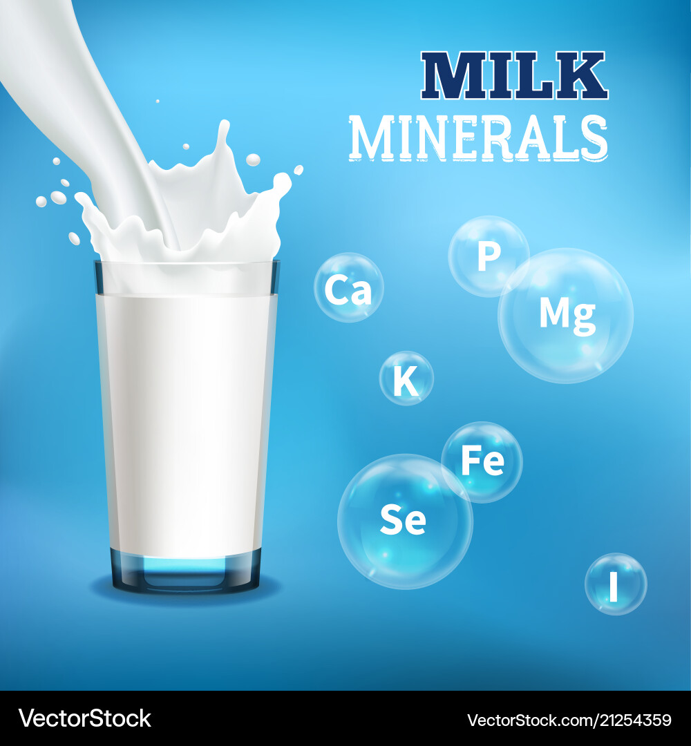 Milk realistic advertising Royalty Free Vector Image