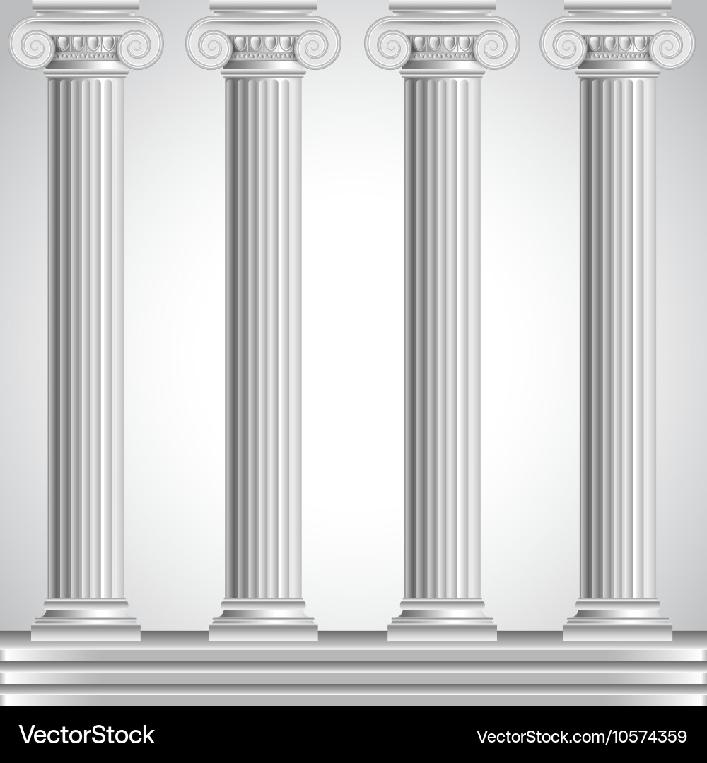 Roman Columns - Detailed Backdrop – Royalty-Free Vector | VectorStock
