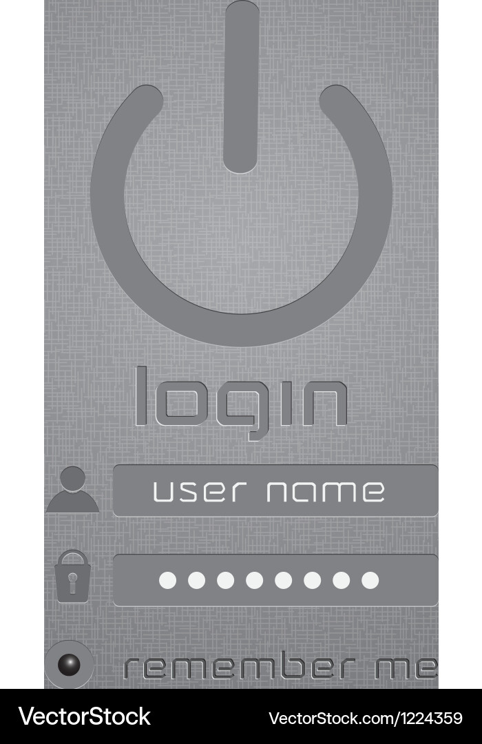 Stylish login page Royalty Free Vector Image - VectorStock