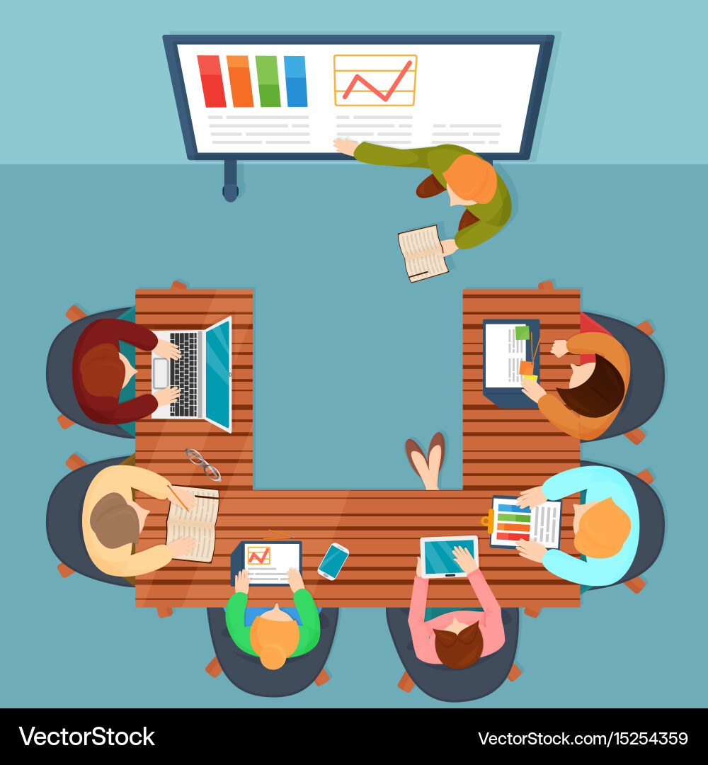 Top view in flat style Royalty Free Vector Image