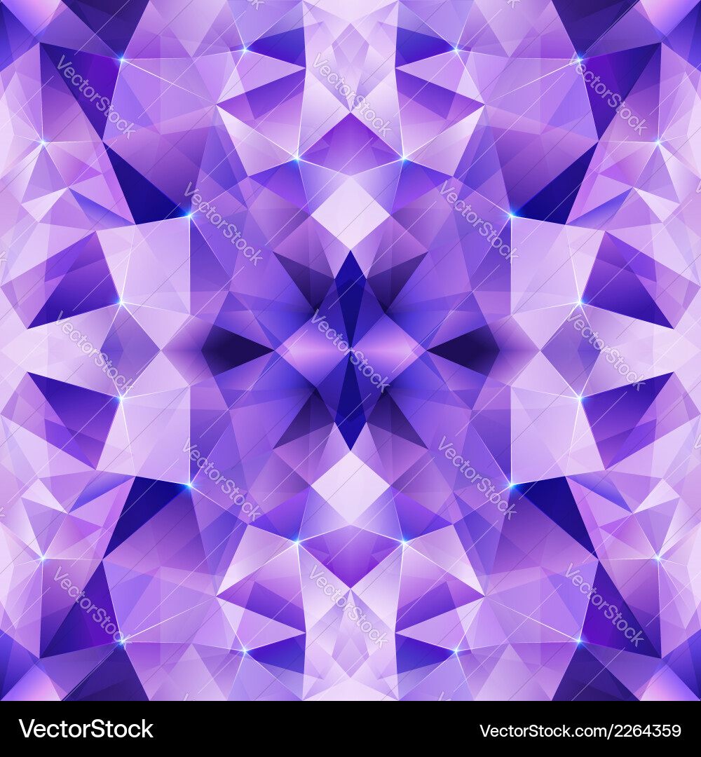 Violet crystal abstract seamless pattern Vector Image