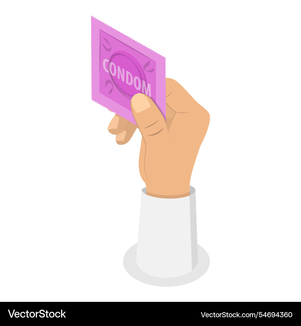 3d isometric flat of hand Royalty Free Vector Image