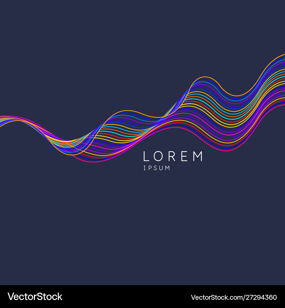 Abstract background with dynamic waves Royalty Free Vector