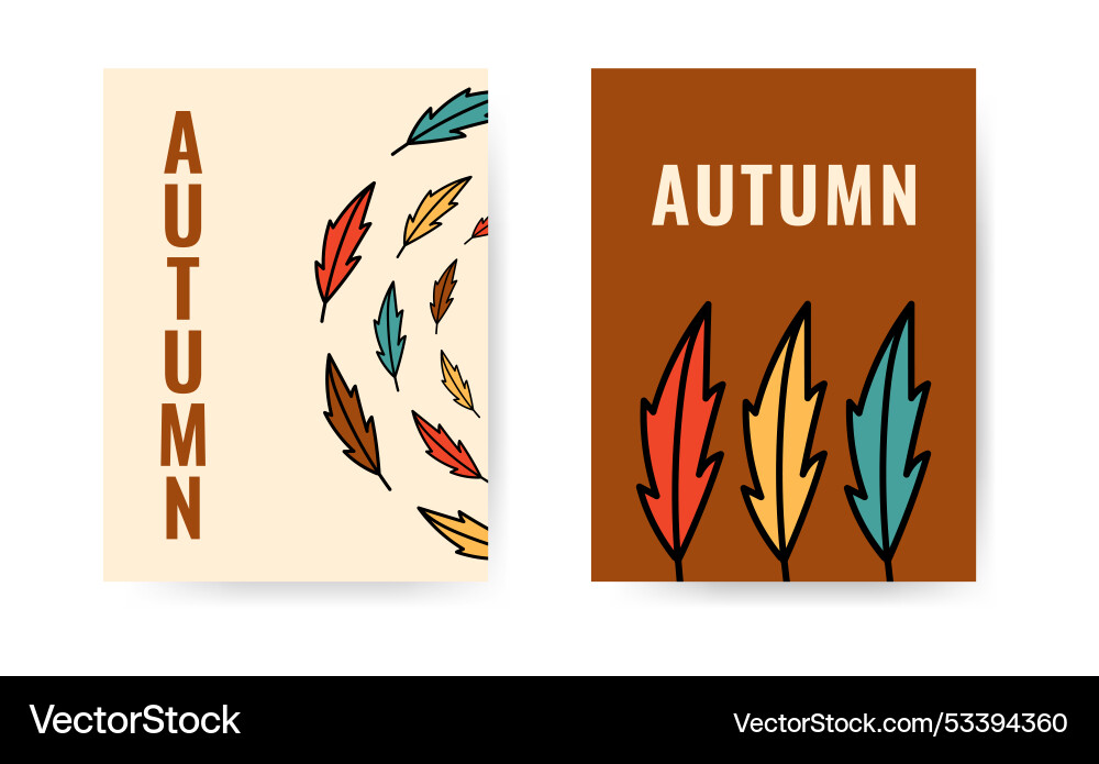 Autumn season poster design Royalty Free Vector Image
