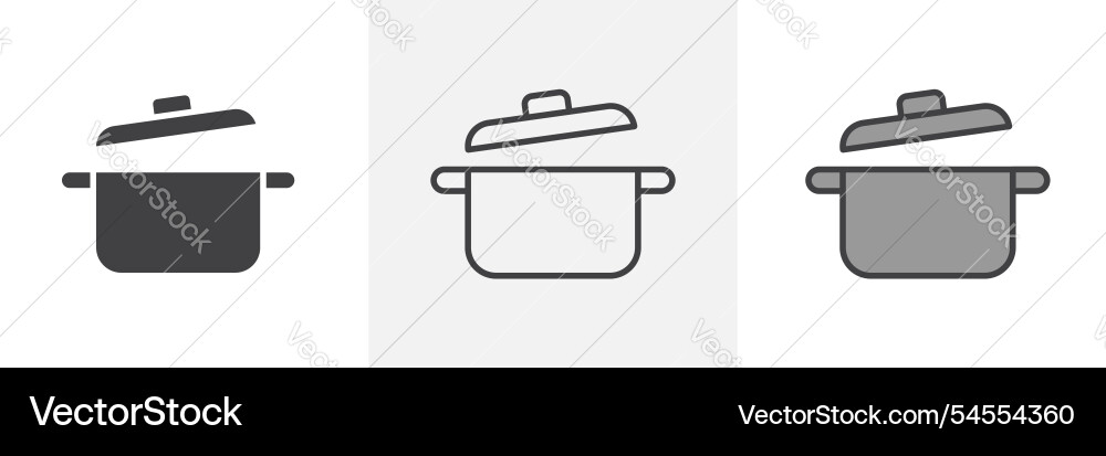 Cooking pot icon Royalty Free Vector Image - VectorStock