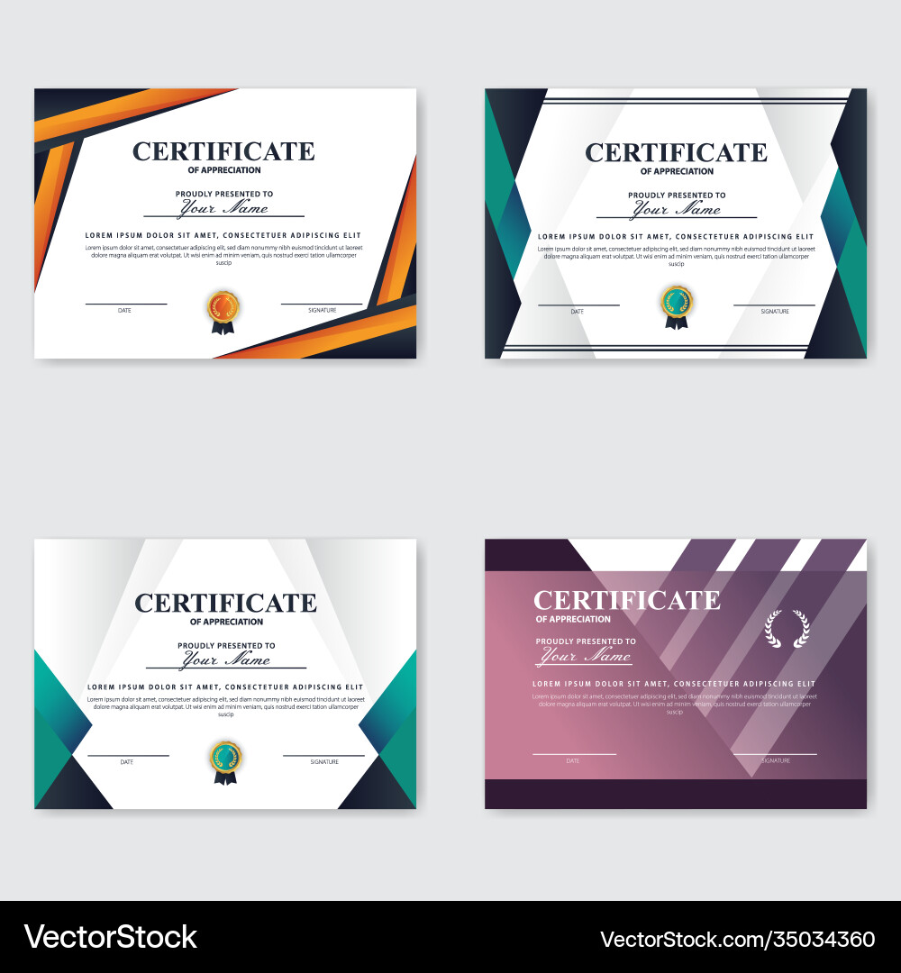 Creative certificate appreciation award – Free Vector | VectorStock