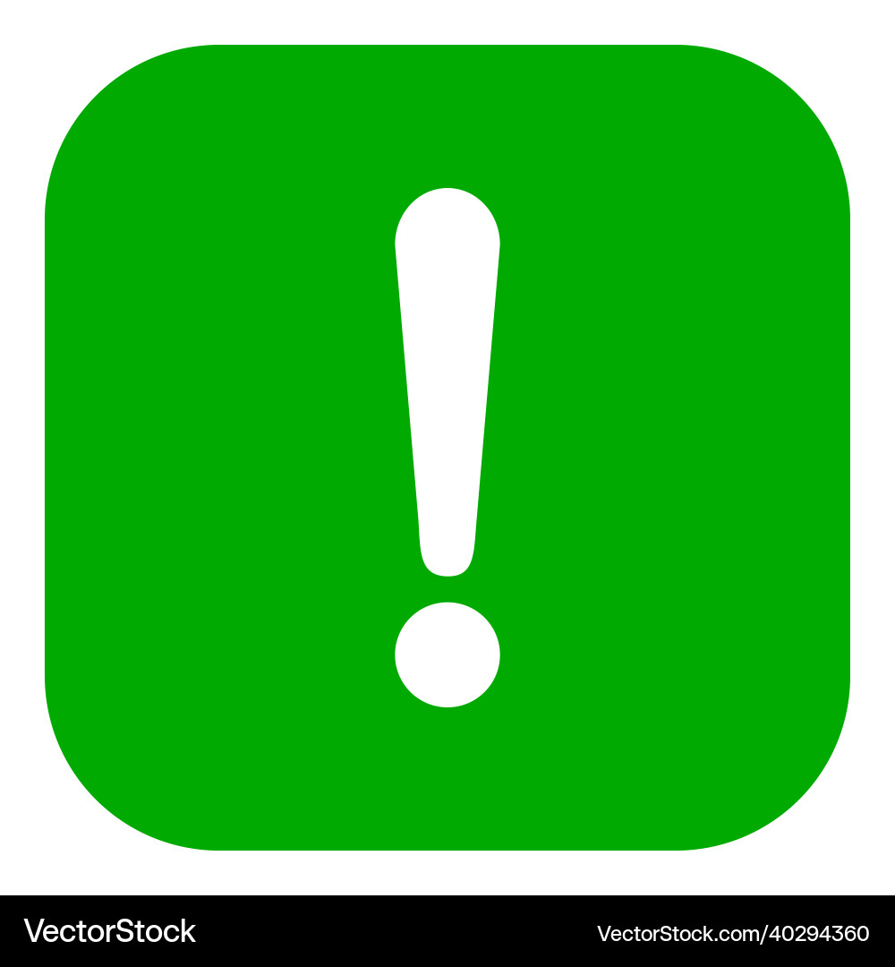 Exclamation mark and app icon Royalty Free Vector Image