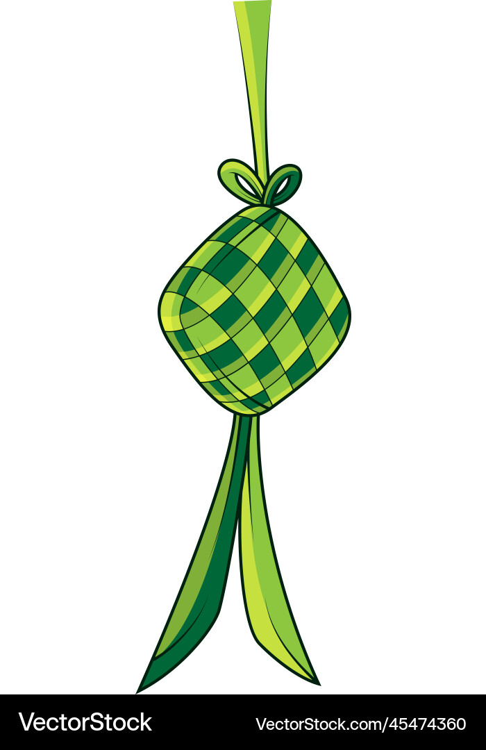 Hand drawn traditional ketupat Royalty Free Vector Image