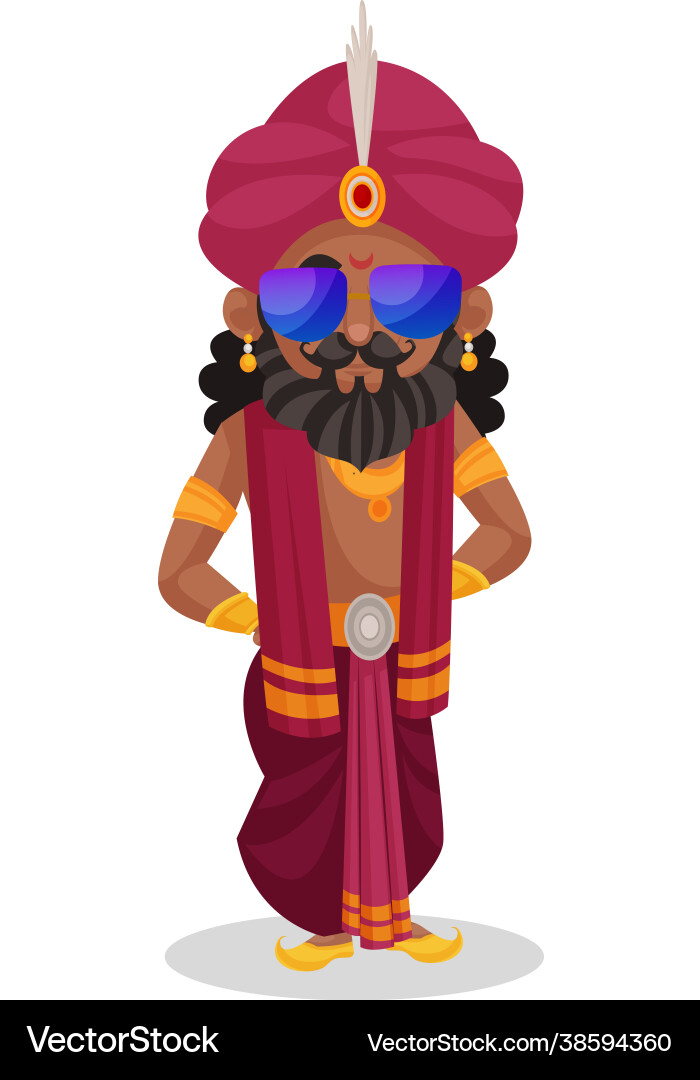 Shakuni cartoon character Royalty Free Vector Image